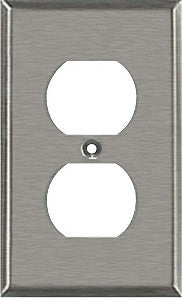 Outlet Wall Plate - Stainless Steel - Single - Dedicated Audio